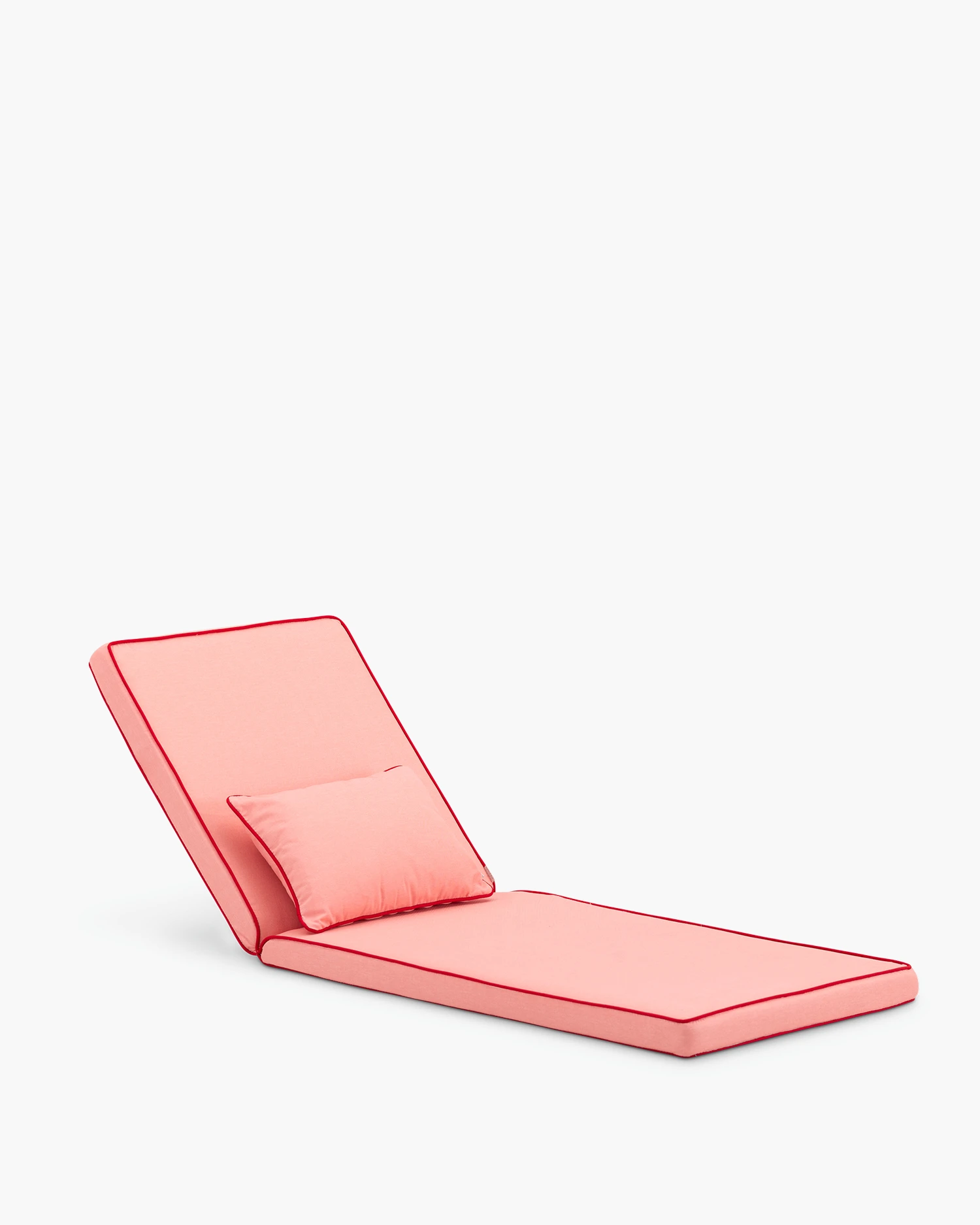 Plain sun lounger cushion/edging with decorative cushion - Defora Home